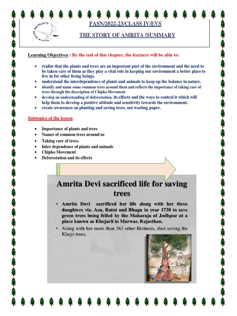 Story of Amrita Summary | PDF