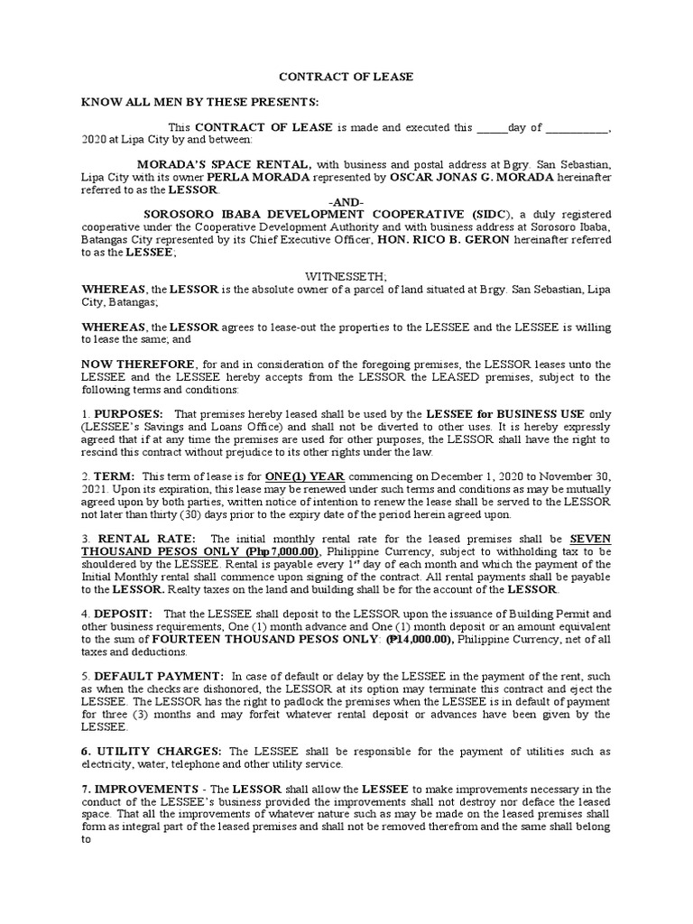 Lease Agreement Overview and Terms | PDF | Lease | Renting