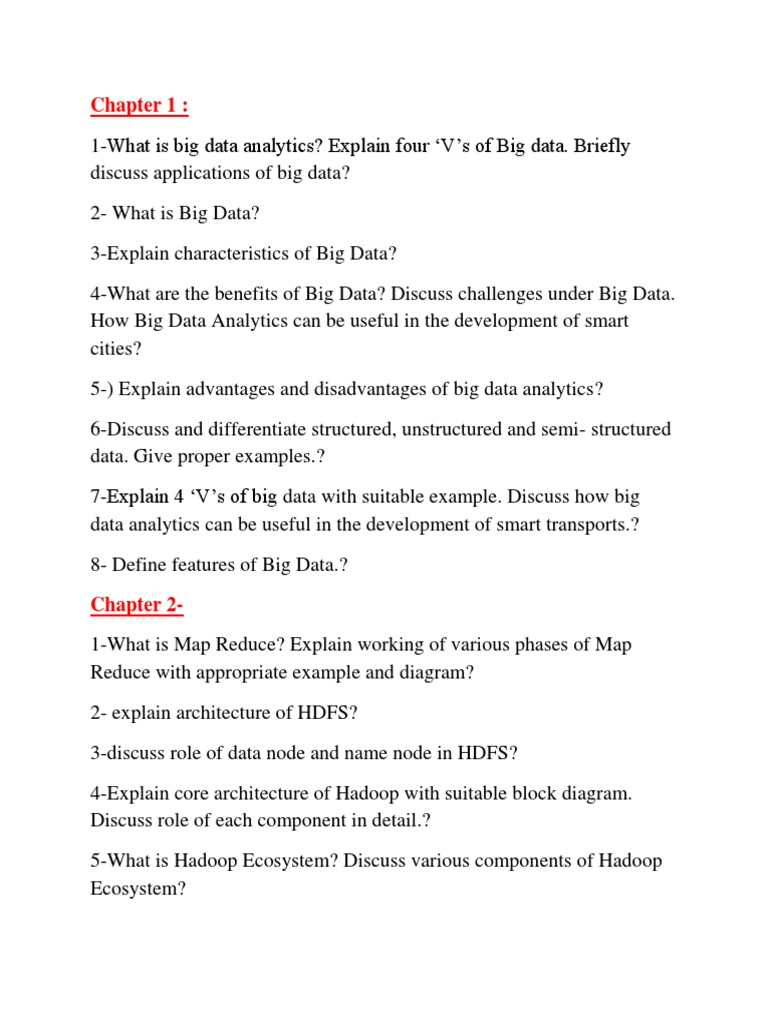 General Question Bank | PDF | Apache Hadoop | No Sql General Question Bank | PDF | Apache Hadoop | No Sql