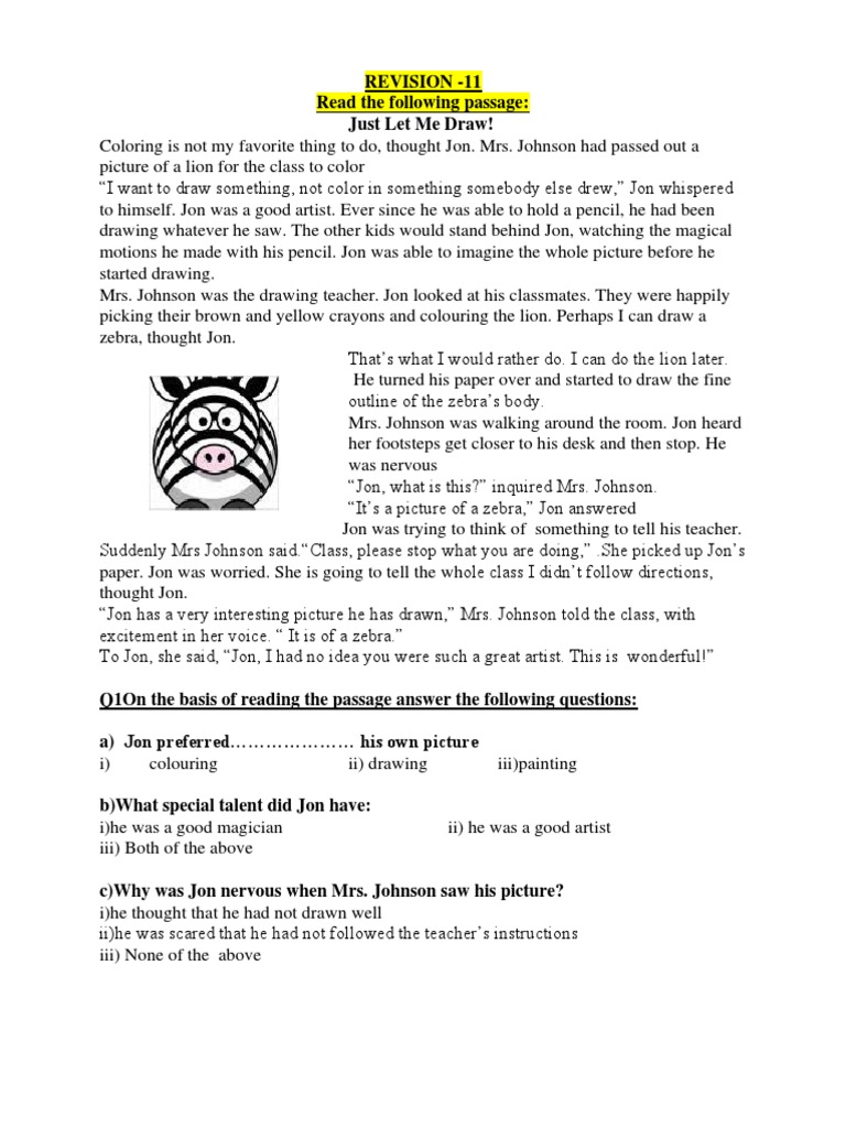 REVISION Comp and CR Writing Class 4 1676383474930 | PDF