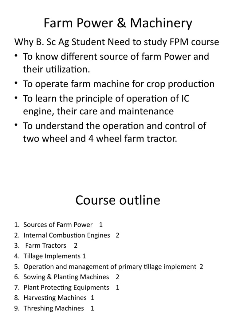 Sources of Farm Power Explained | PDF | Farms | Tillage