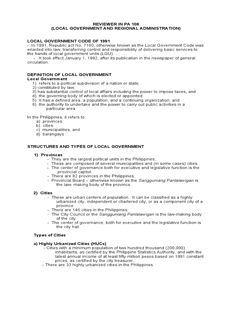 Reviewer in Pa 108 | PDF | Taxes | Government