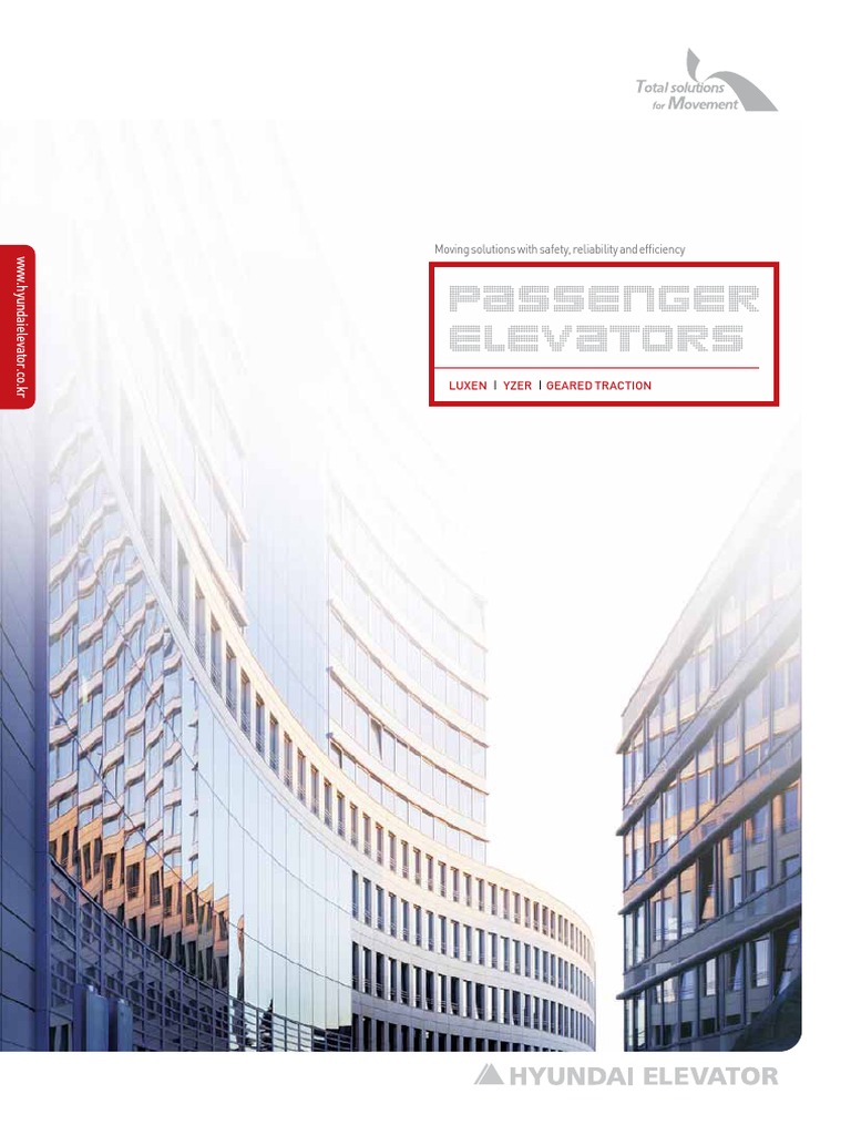 Passenger Elevators (General & MachineRoomLess Type) (200903) | PDF | Elevator | Electric Motor