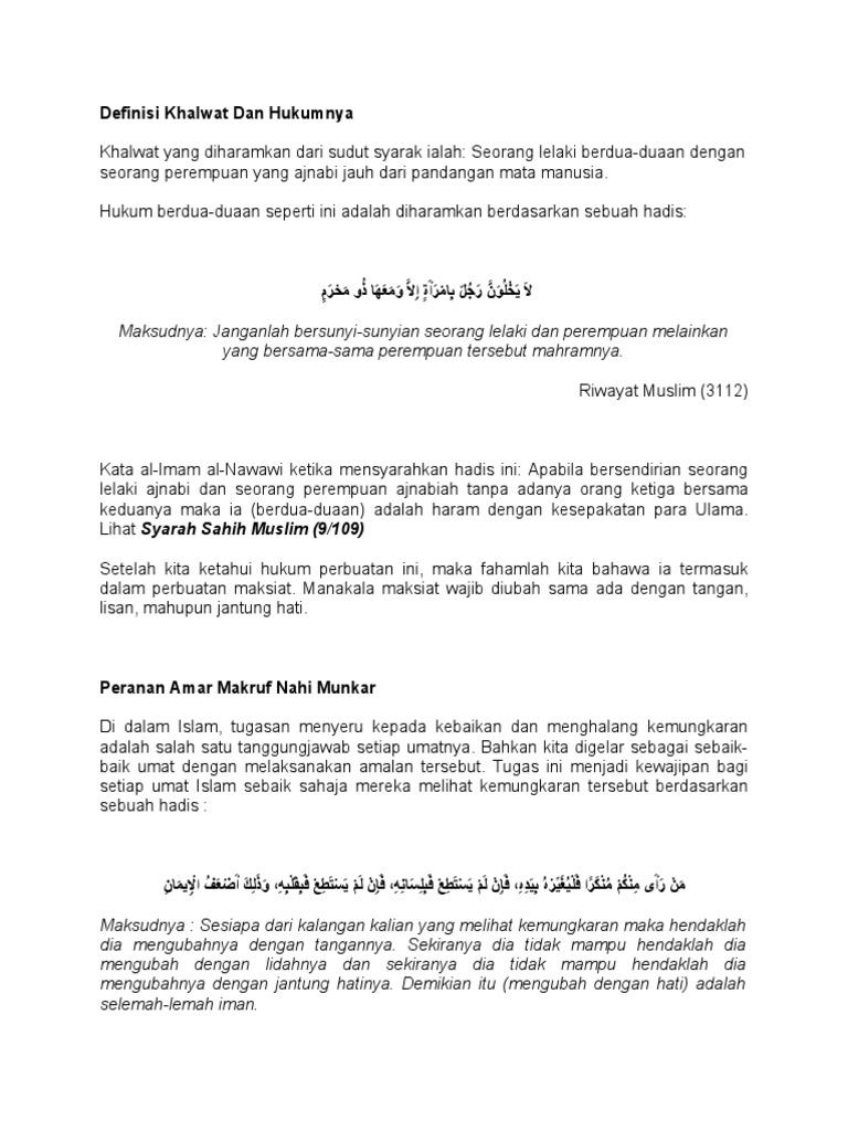 HUKUM KHALWAT | PDF