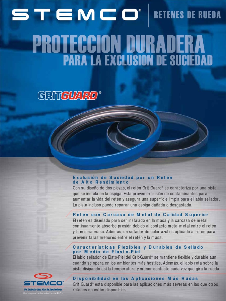 STEMCO Retenes GritGuard Esp. Brochure | Descargar gratis PDF ...