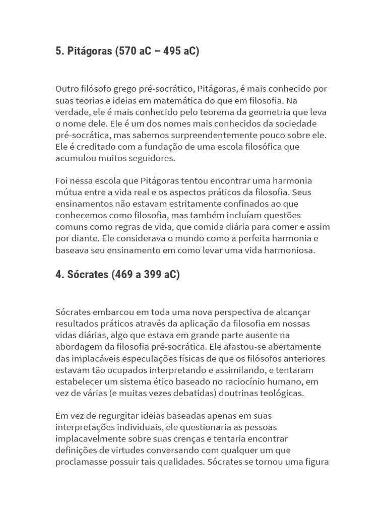 Os principais filósofos gregos pré-socráticos: de Tales de Mileto a ...