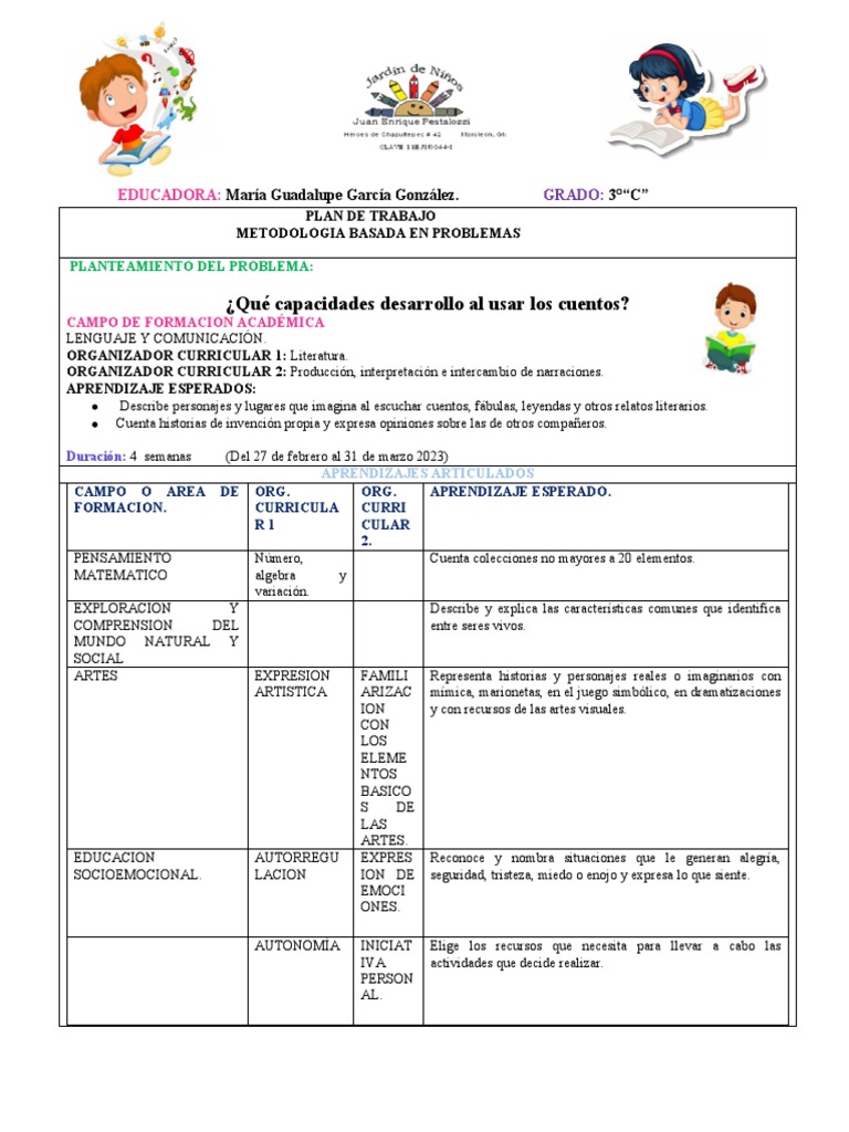 metodologia de problemas LOS CUENTOS | PDF | Cuentos | Libros