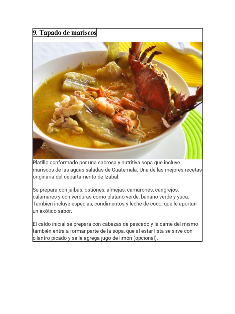 Platillos Tipicos | PDF | Mariscos | Maíz