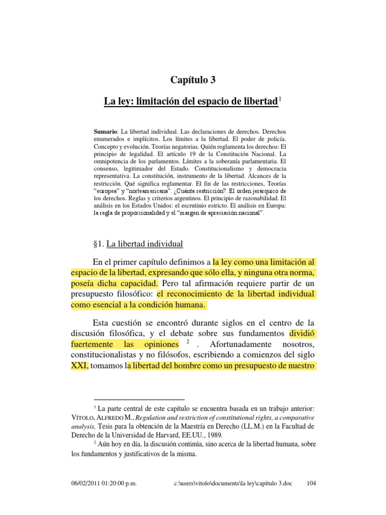 Capítulo 3 FINAL | PDF | Constitución | Libertad
