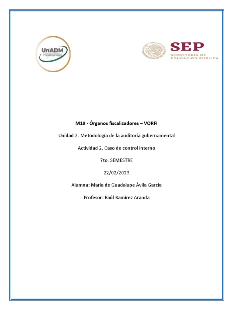 M19 U2 A2 ÁvilaGM | PDF