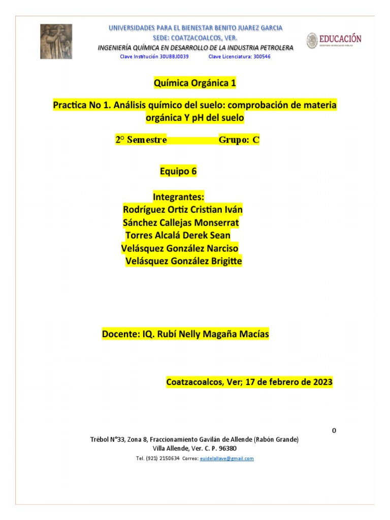 Viernes Practica | PDF | Ph | Suelo