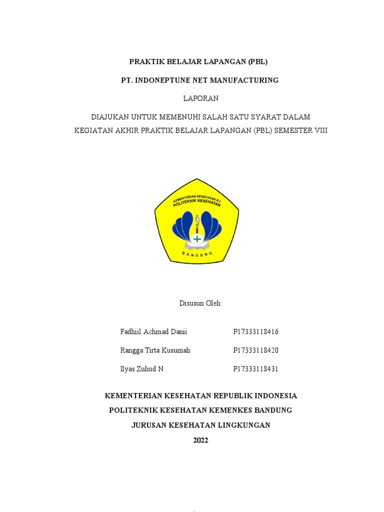 Praktik Belajar Lapangan PT - Indoneptune Net Manufacturing | PDF