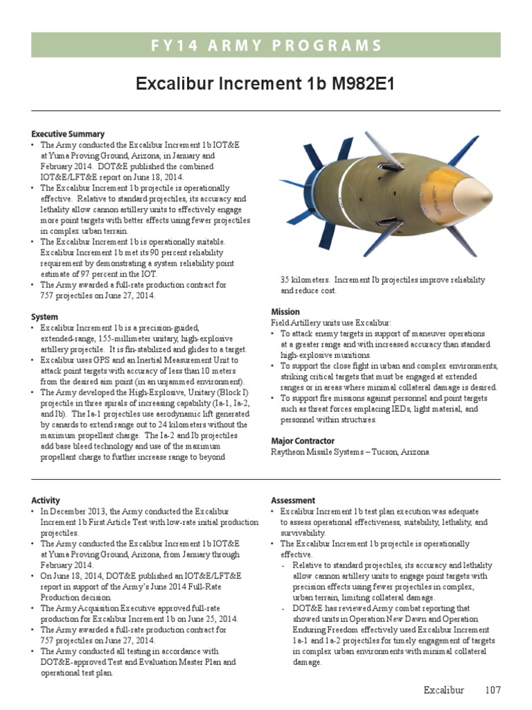 2014excalibur xm92 PDF | PDF | Ammunition | Shell (Projectile)