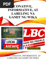 Grade 11 - Conative, Informative at Labeling Na Gamit NG Wika | PDF