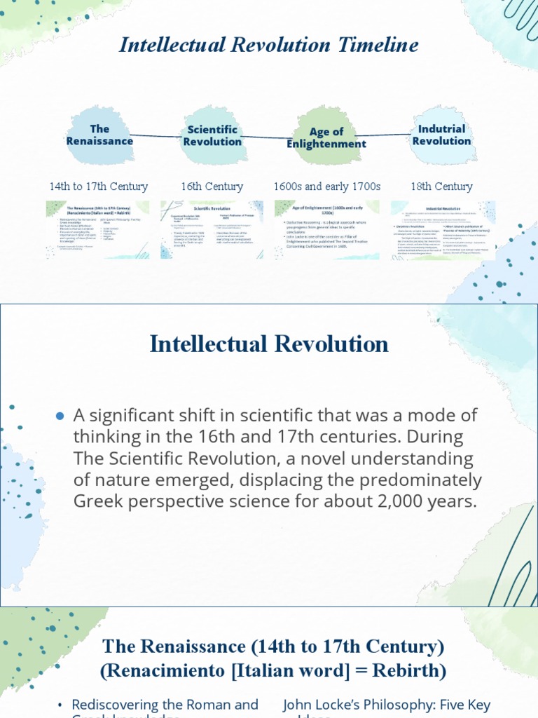 Intellectual Revolution Timeline Overview | PDF | Science | Scientific ...