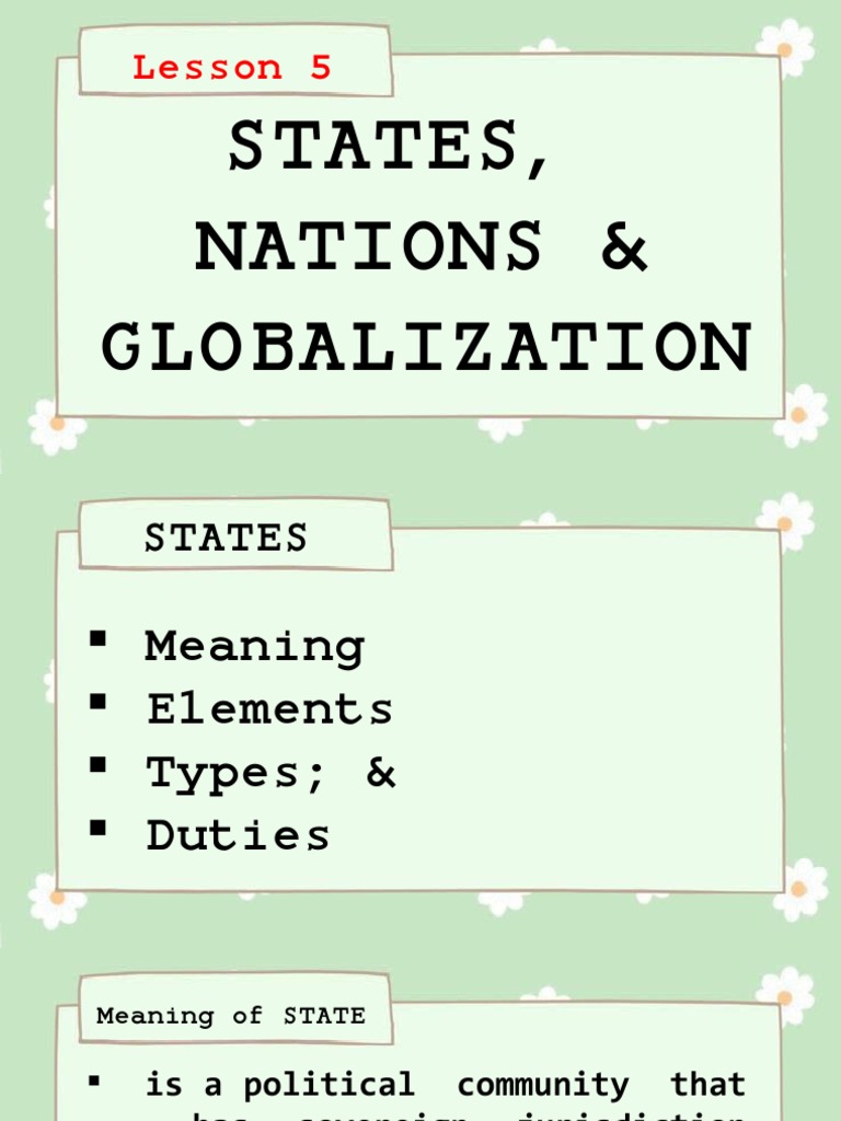 States-Nation and Globalization | PDF | Globalization | Multinational ...