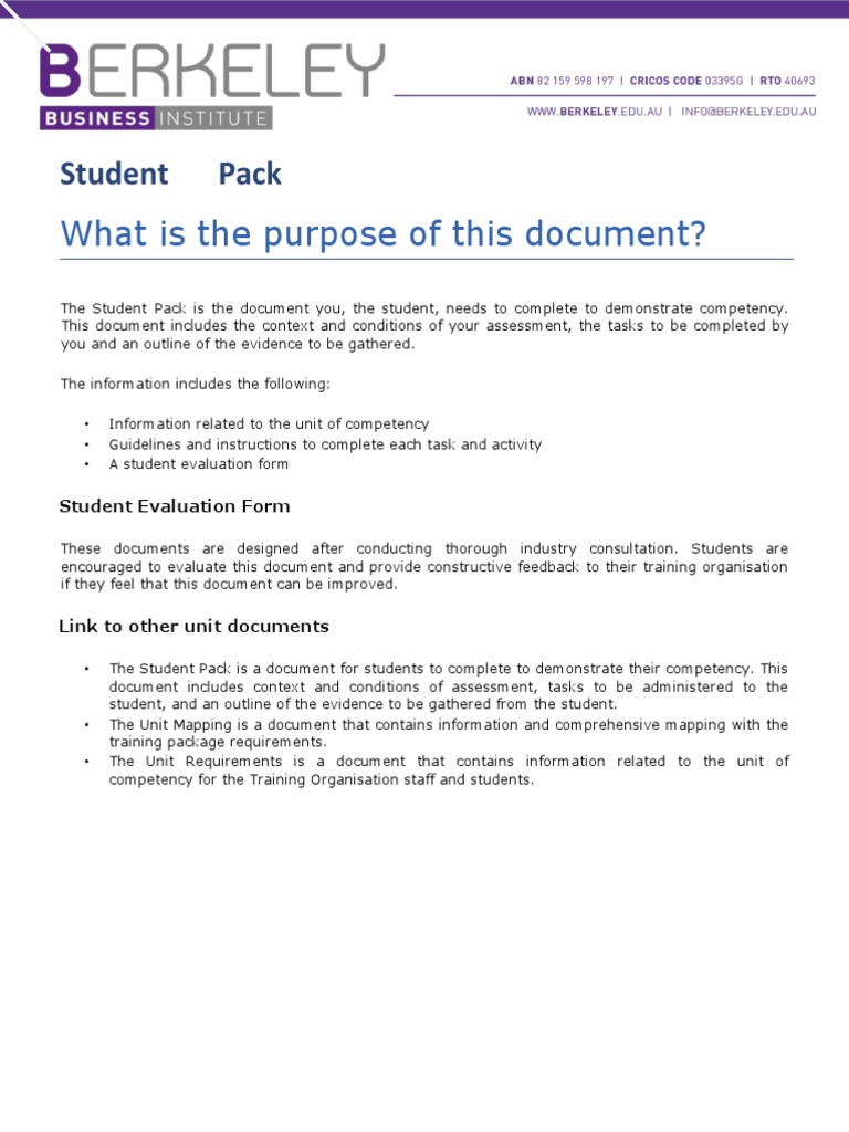 BSBMKG555 Student Assessment Information Pack | PDF | Educational ...