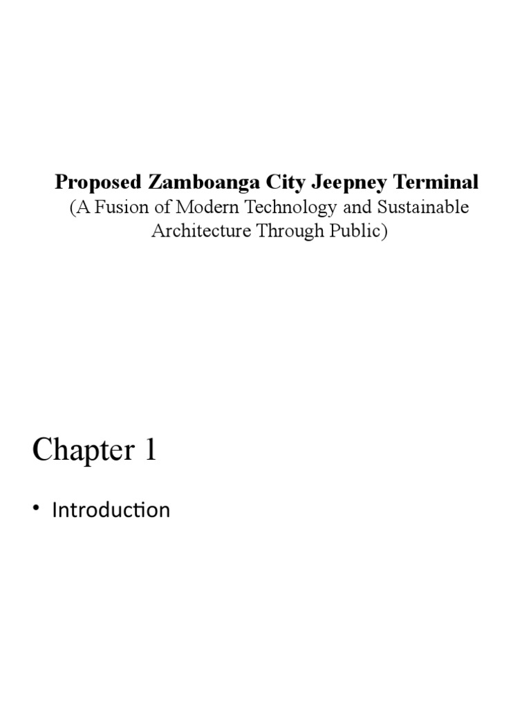 Proposed Zamboanga City Jeepney Terminal | PDF | Photovoltaics ...