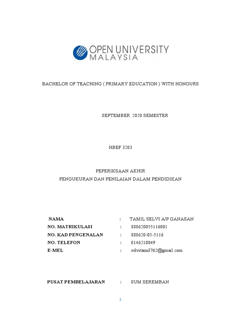 Hbef 3203 Final Exam | PDF