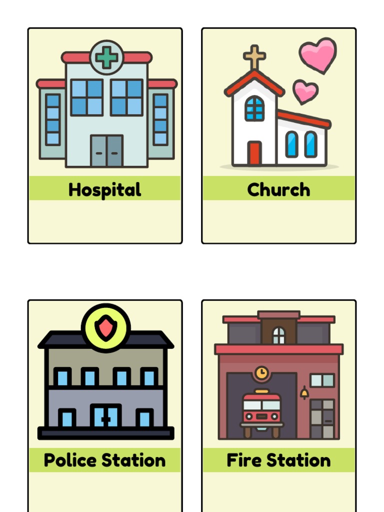 Places in The Community Flashcards | PDF