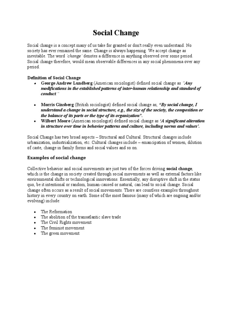 Understanding Social Change Dynamics | PDF
