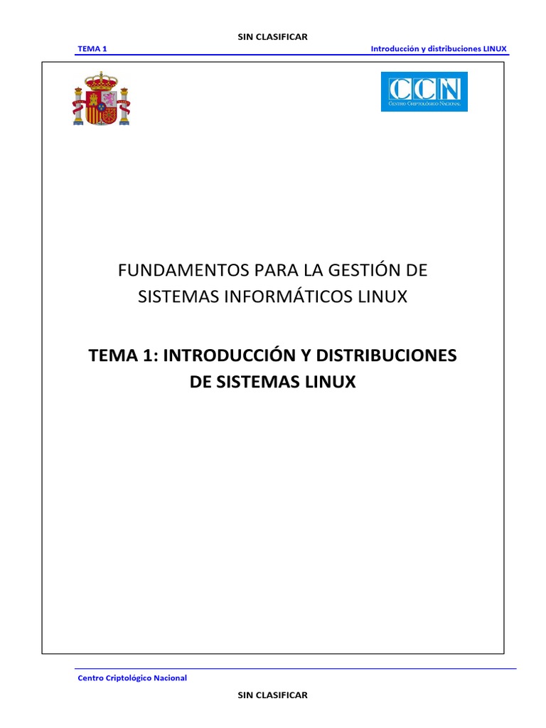 TEMA 1 - Introduccion y Distribuciones LINUX | PDF | Distribución de Linux | Archivo de computadora