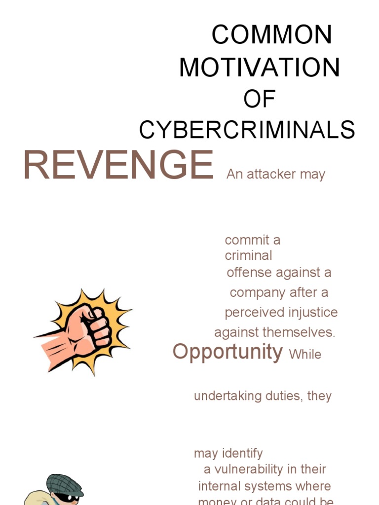 Common Motivation of Cybercriminals | PDF | Denial Of Service Attack ...