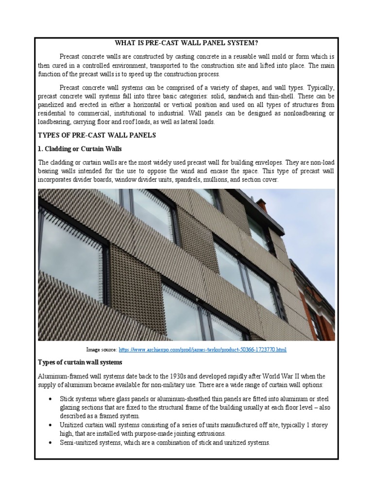 What Is Pre-Cast Wall Panel System | PDF | Precast Concrete | Concrete