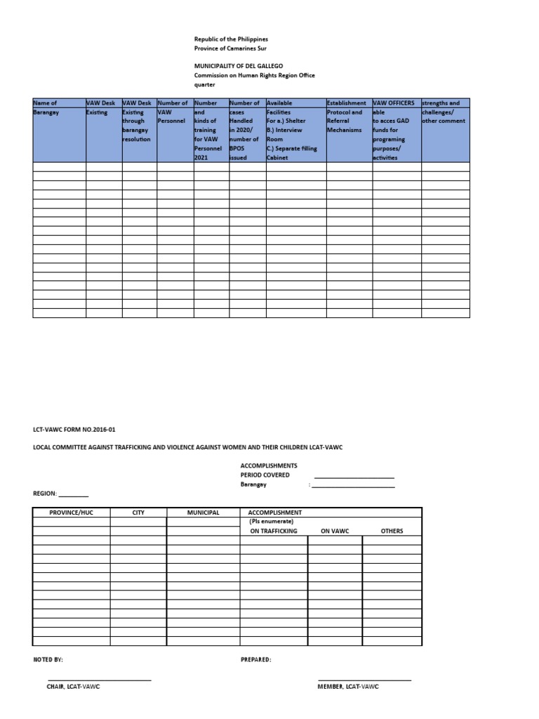 VAWC Form | Download Free PDF | Violence Against Women | Rape