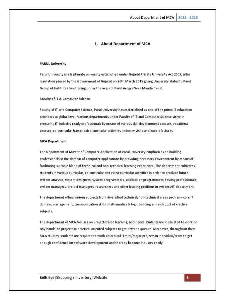 About MCA PDF | PDF