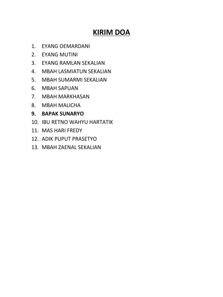 Kirim Doa Ahli Kubur | PDF