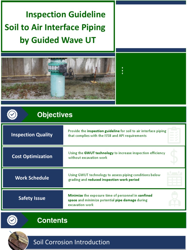 Inspection Guideline For Soil To Air Interface Piping | PDF