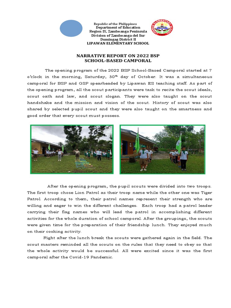 2022 BSP Camporal Narrative Report | PDF