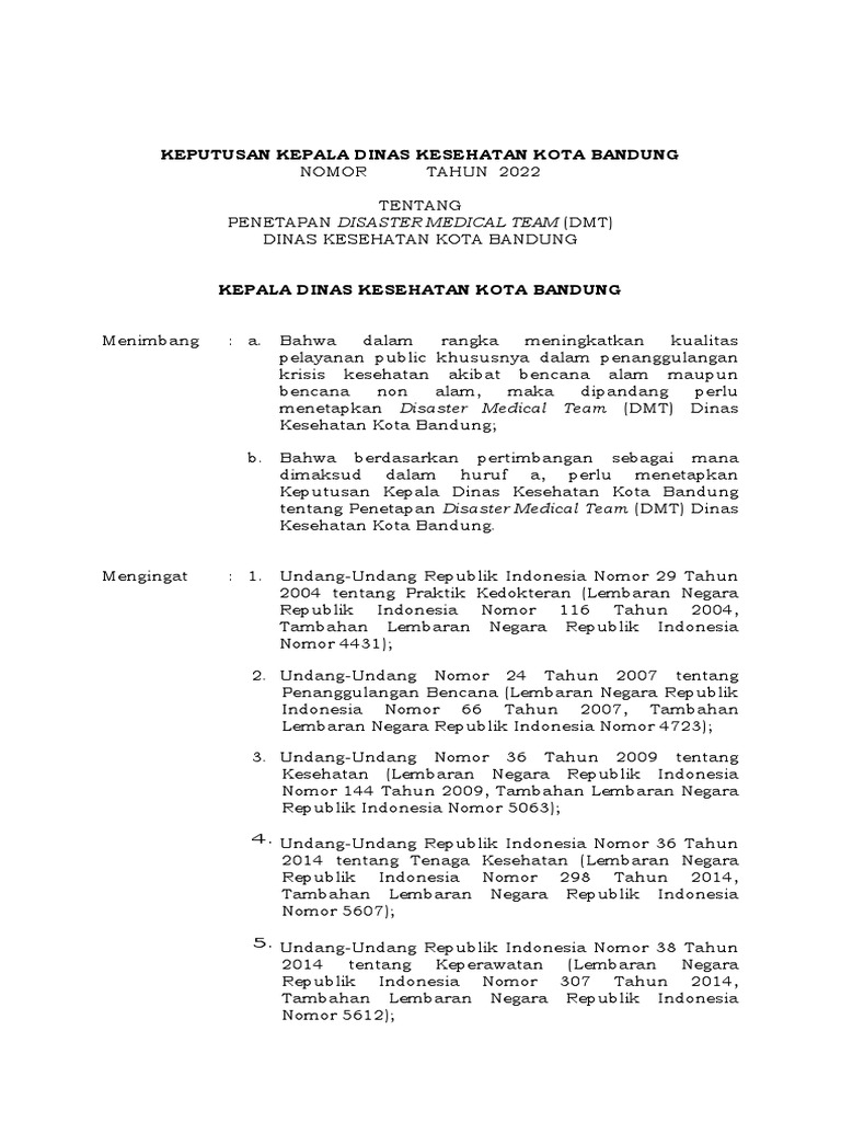 SK DMT Kota Bandung | PDF