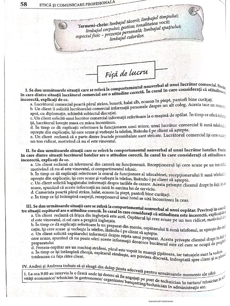 3 Fisa de Lucru Comunicarea Nonverbala PDF | PDF