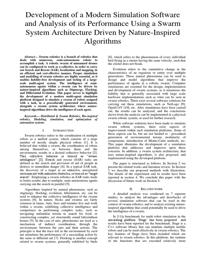 Swarm Robotics Simulation Platform | PDF | Simulation | Robotics