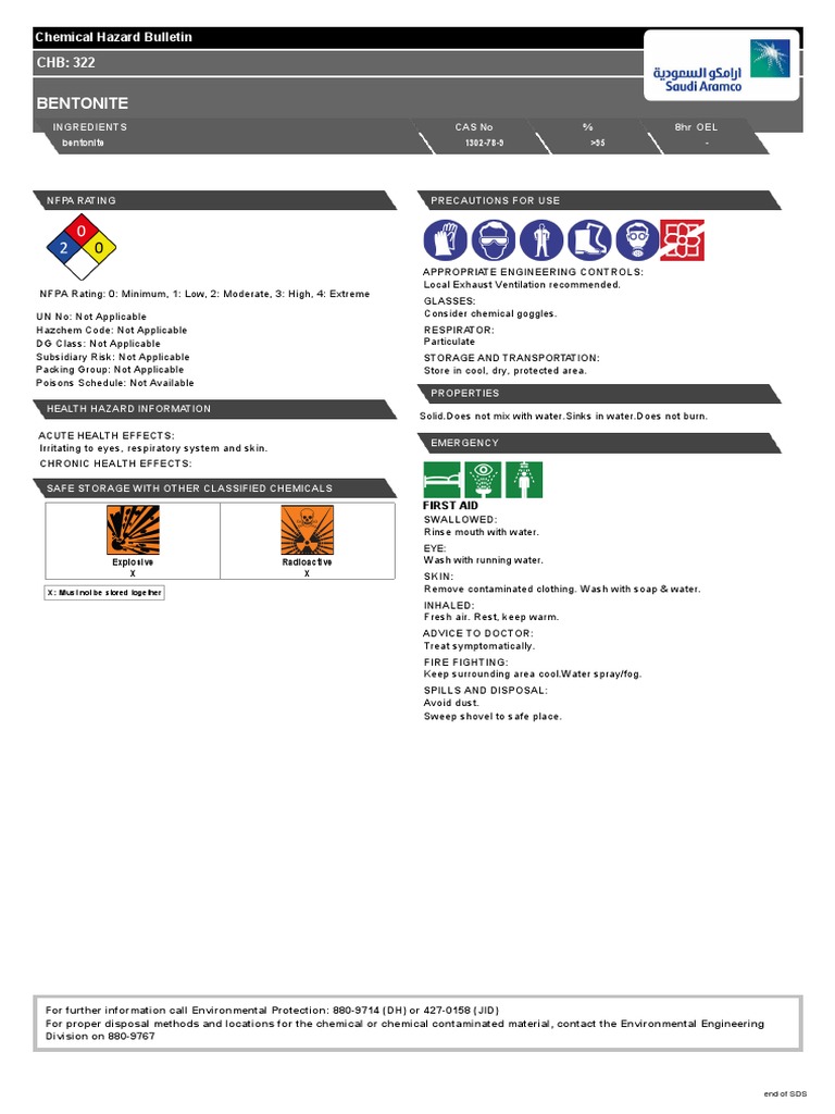 2-0322E Bentonite | PDF | Water | Chemistry