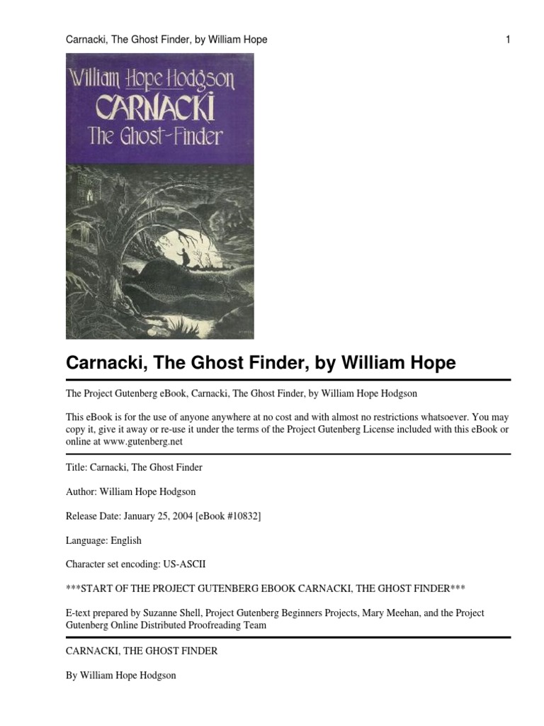 Carnacki PDF | PDF | Project Gutenberg