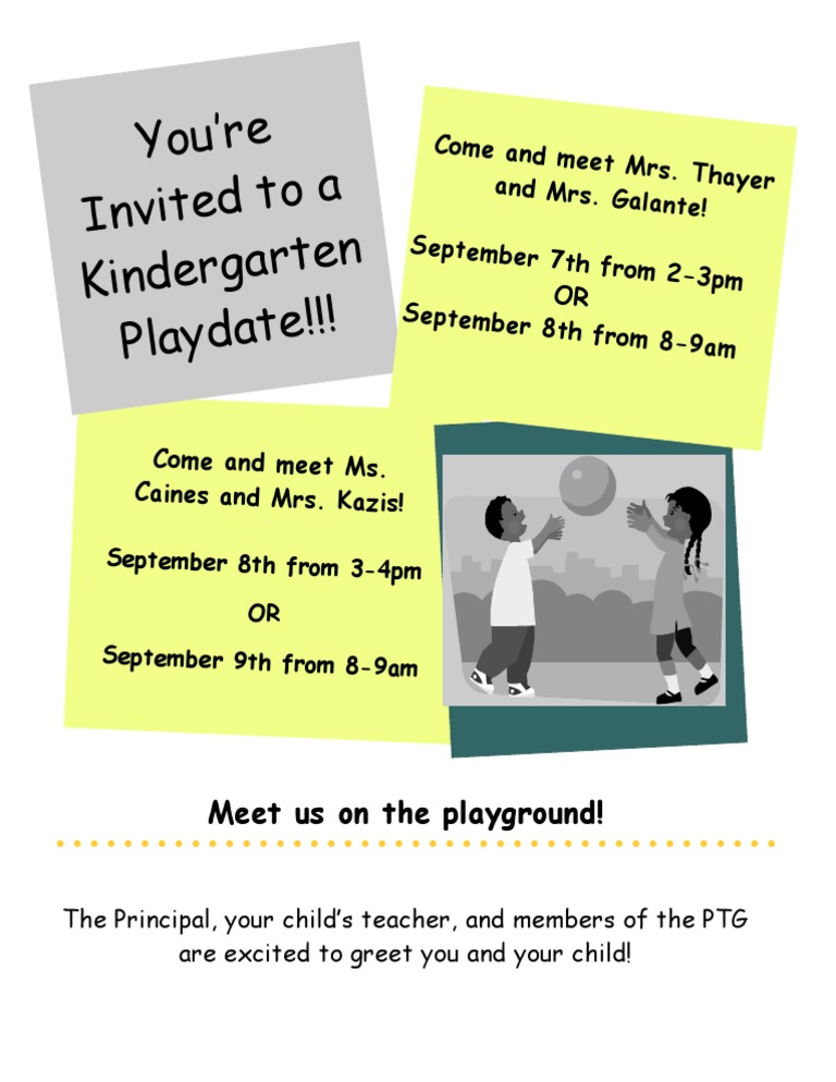 McGlynn Kindergarten Play Dates | PDF | Childhood