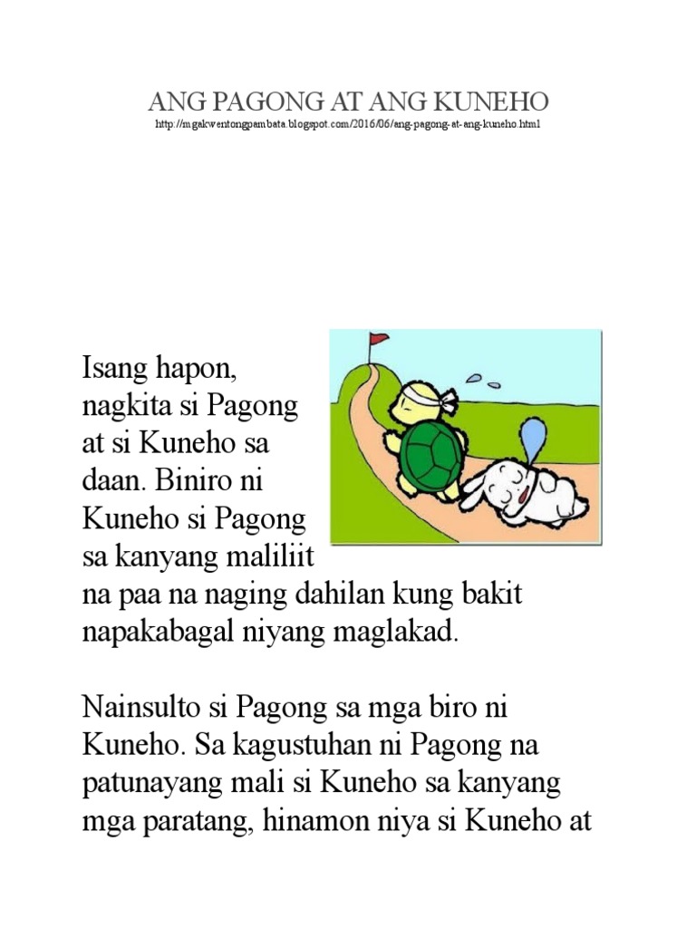 Ang Pagong at Ang Kuneho | PDF