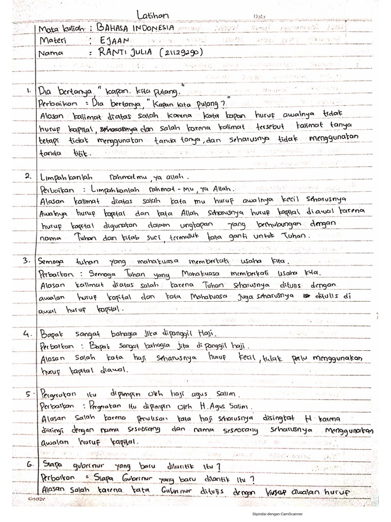 Latihan 1 - Ranti Julia - 30 - 17 | PDF