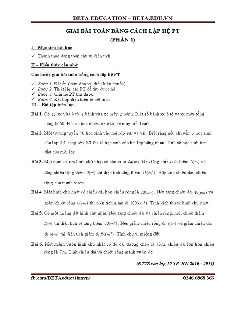 Giai BT Bang Cach Lap HPT PDF | PDF