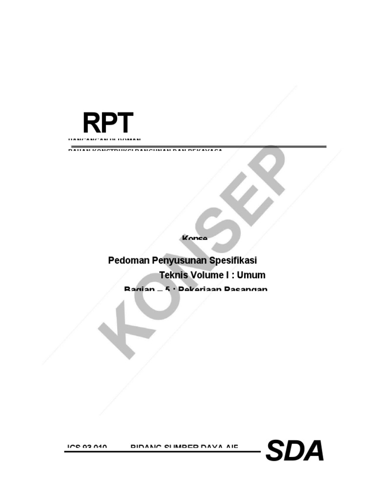 Rancangan Pedoman Teknis Bahan Konstruks | PDF
