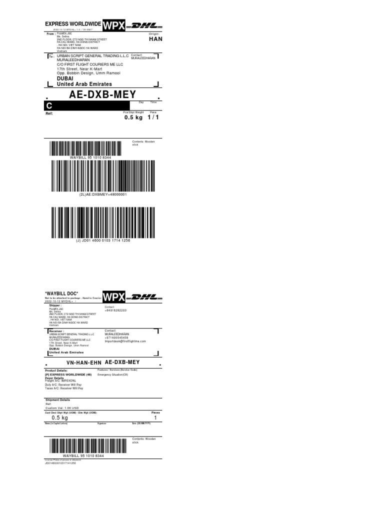Airway Bill PDF | PDF | Courier | Freight Transport
