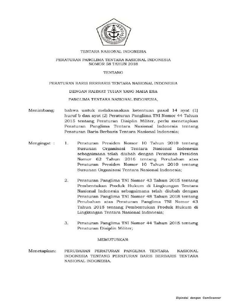 Perpang No. 58 TTG PBB PDF | PDF