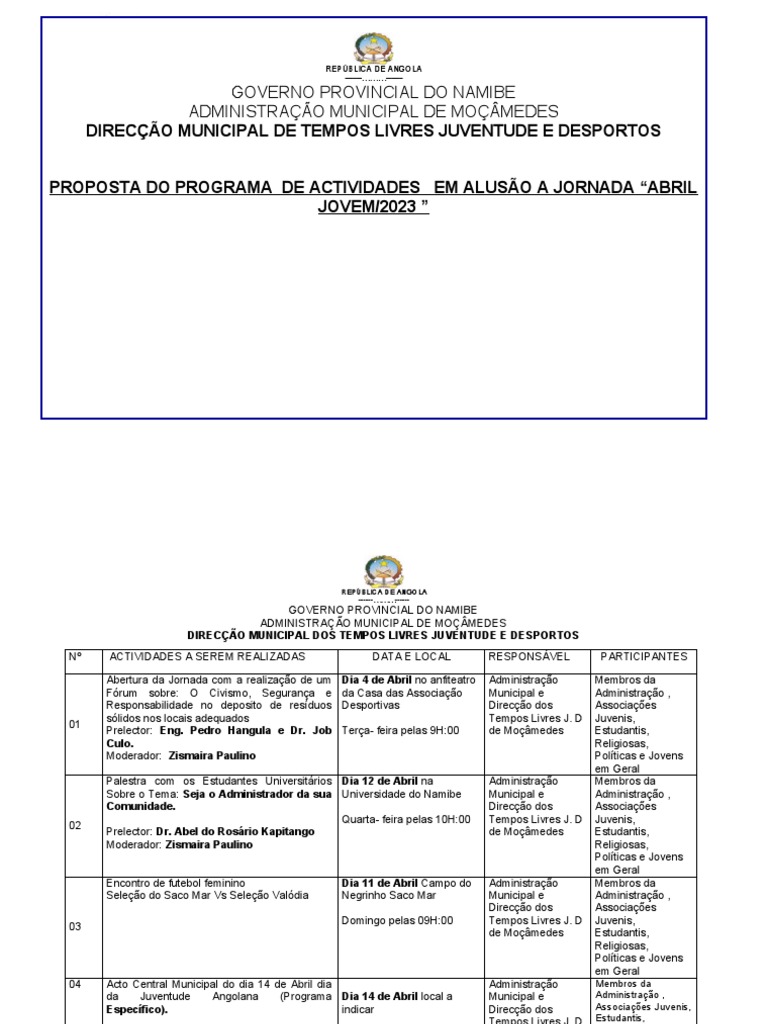 Programa Abril Jovem 2023 | PDF