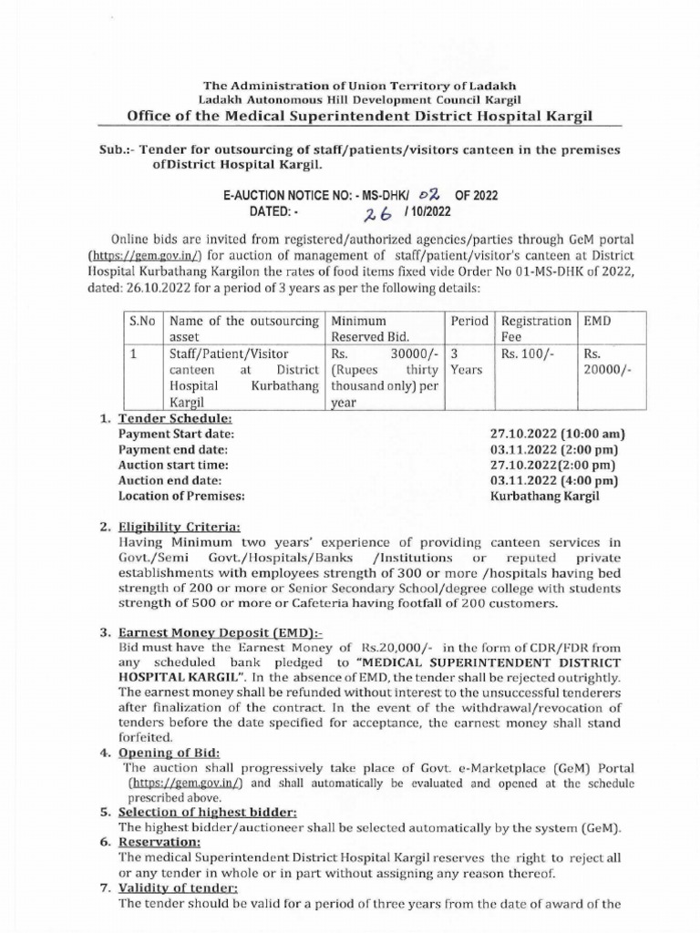 Auction Canteen DHK PDF | PDF