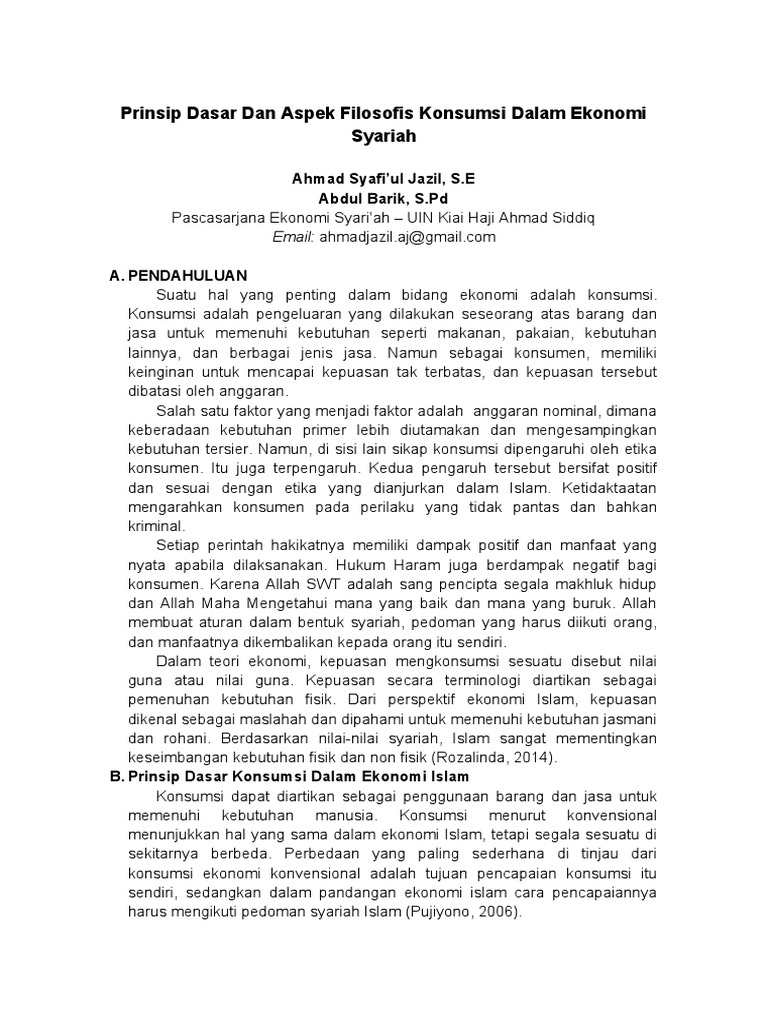 Nilai Dasar Dan Aspek Filosofis Konsumsi | PDF