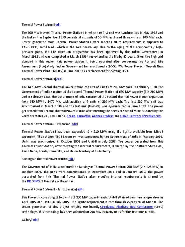 Thermal Power Station I | PDF | Energy Technology | Electric Power