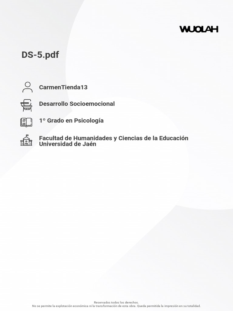 Tema 5 DS | PDF | Temperamento | Autoestima
